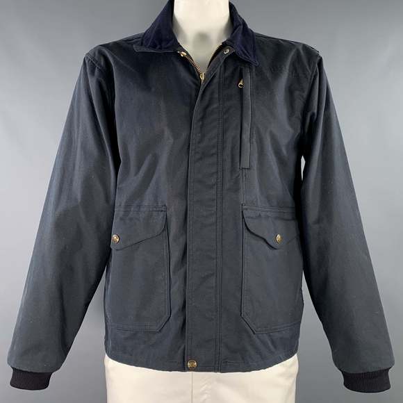 Filson | Jackets & Coats | Filson Navy Waxed Cotton Zip Up Jacket ...